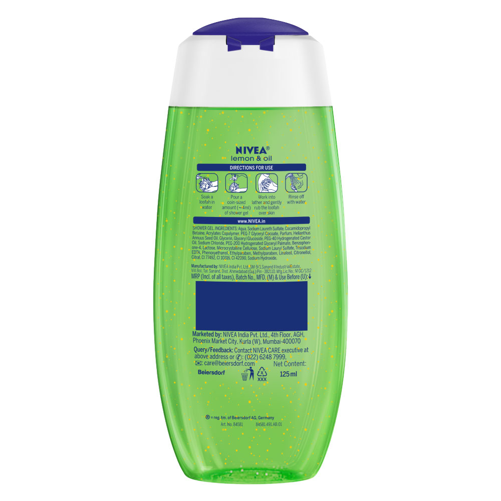 NIVEA Female Shower Gel Lemon & Oil 125ml - Girlco